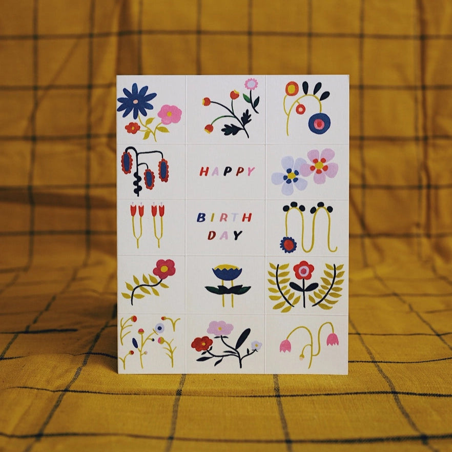 Flower Doodles Birthday Card – Dotter