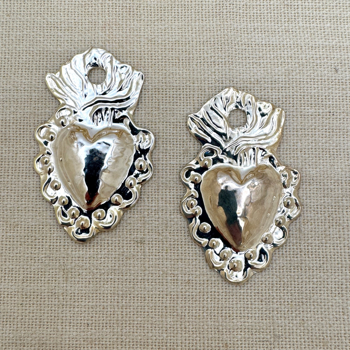 Small Silver Plate Heart Milagro – Dotter