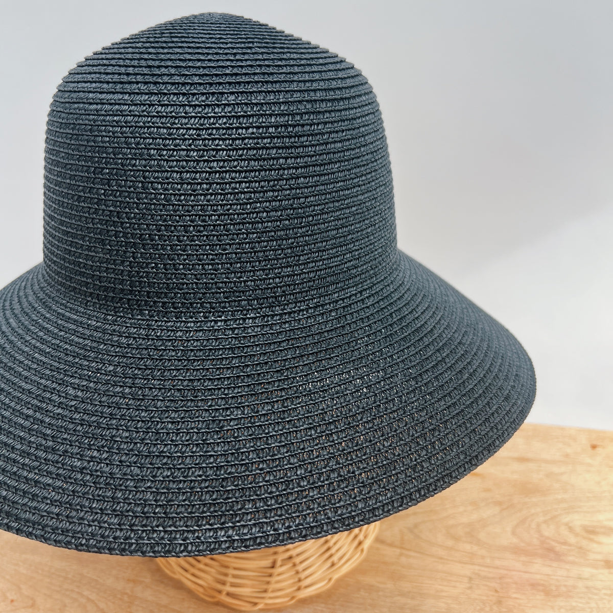 Paper Braided Sun Hat in Black – Dotter
