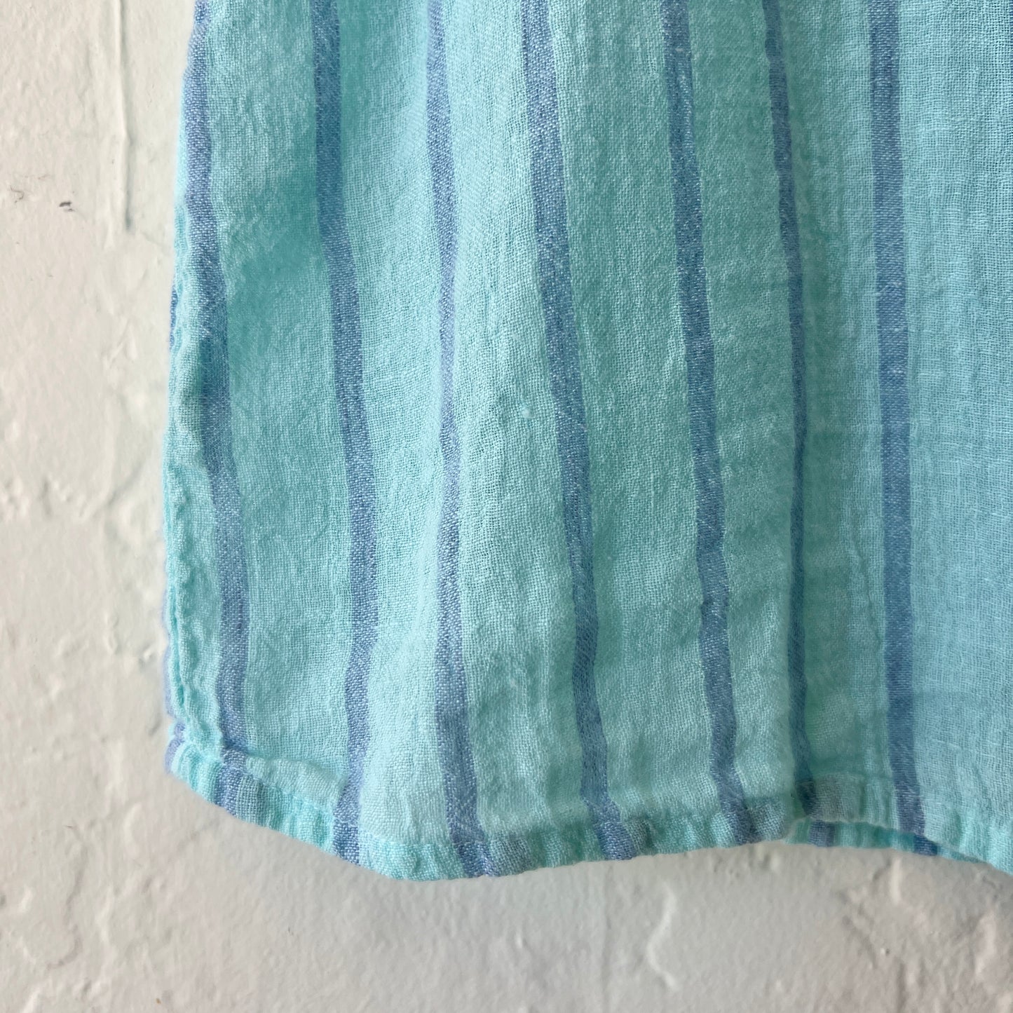 Striped Side Button Shell Tank in Fountain – Dotter
